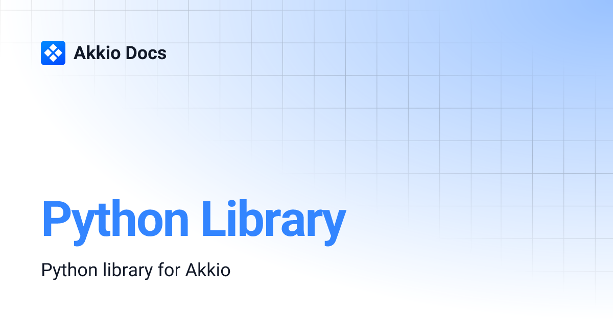 Python Library | Akkio Docs
