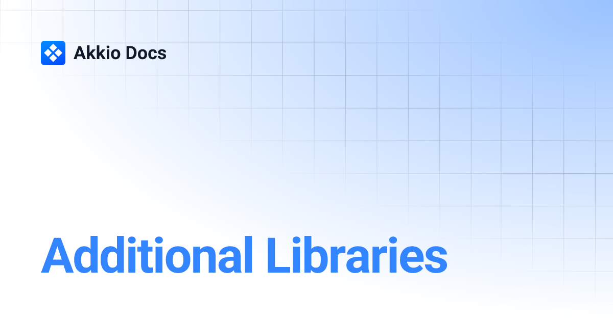 Additional Libraries | Akkio Docs