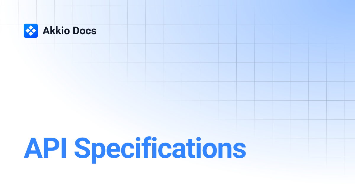 API Specifications | Akkio Docs