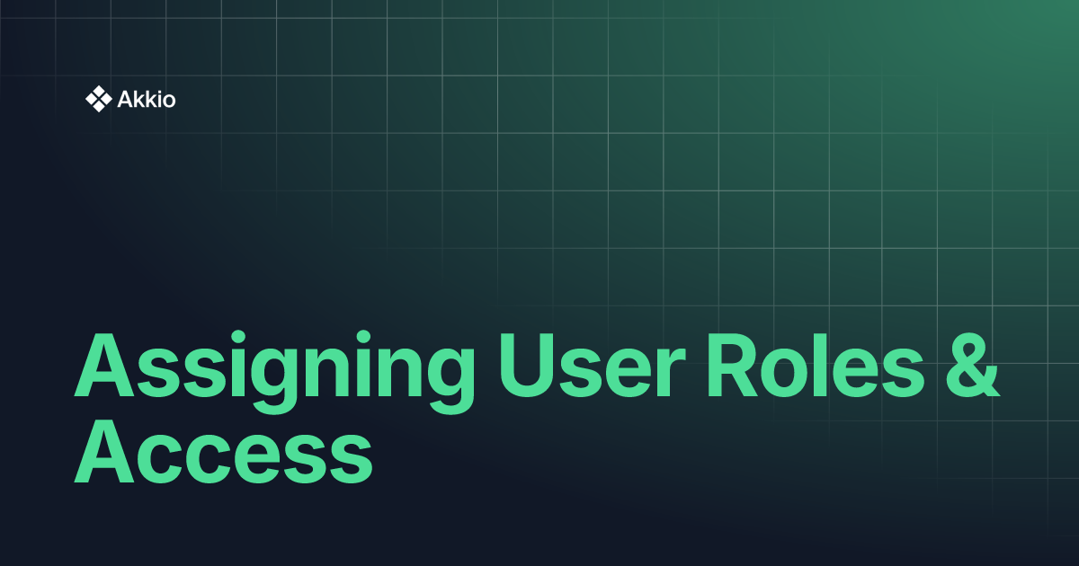 Assigning User Roles & Access | Akkio Help Center