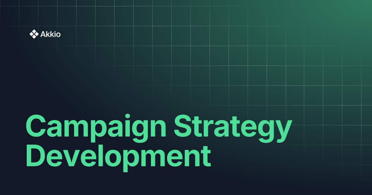 Strategy Development | Akkio Help Center
